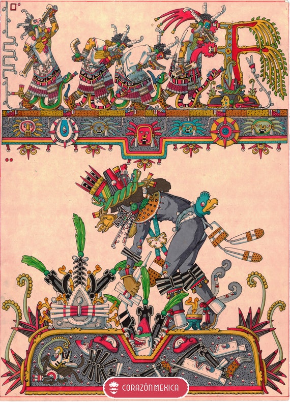 The birth of Mayahuel 2. Aztec Mexican Spirituality Art | Etsy