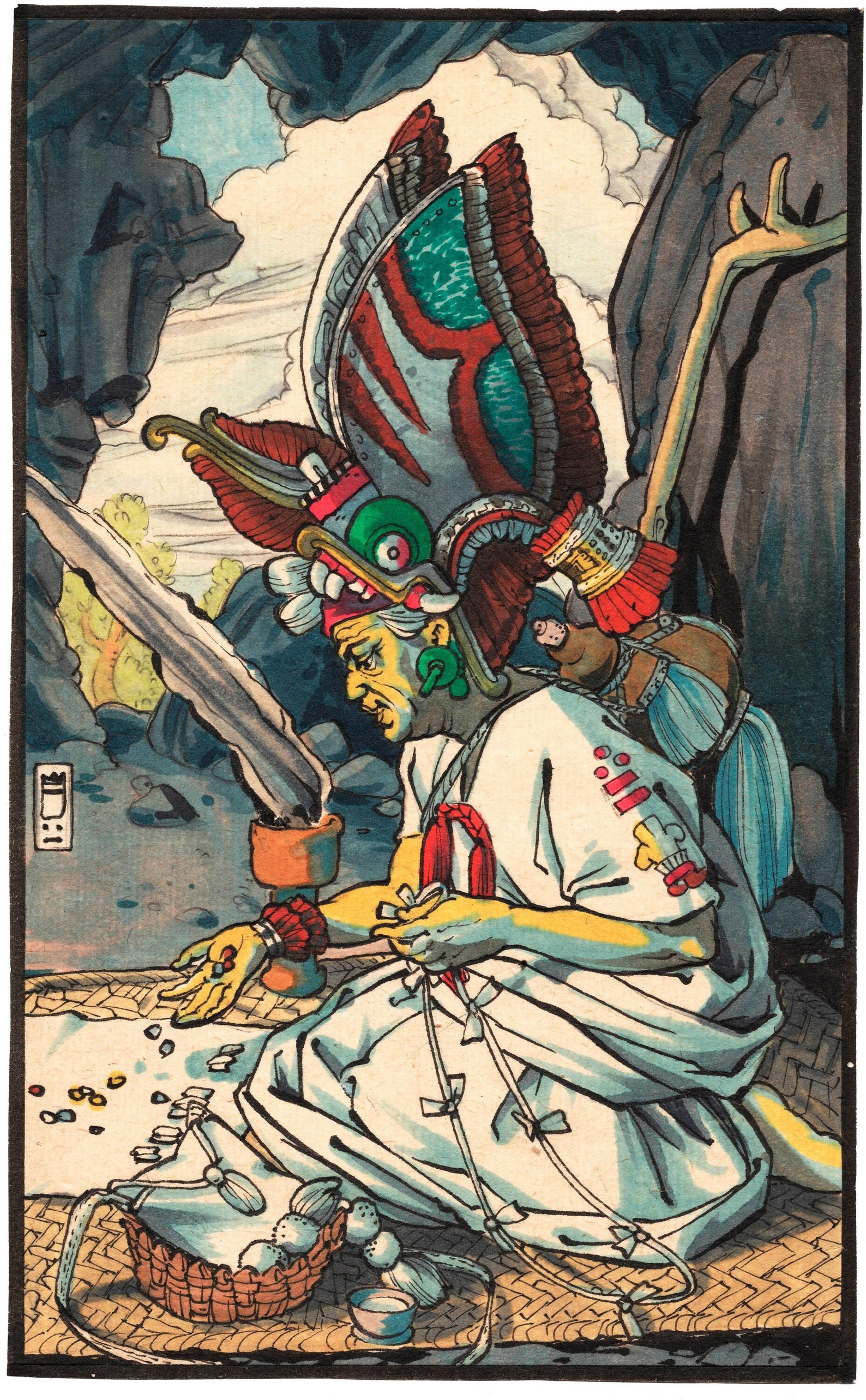 Oxomoco the First Grandmother Mexica Aztec Ancestors - Etsy