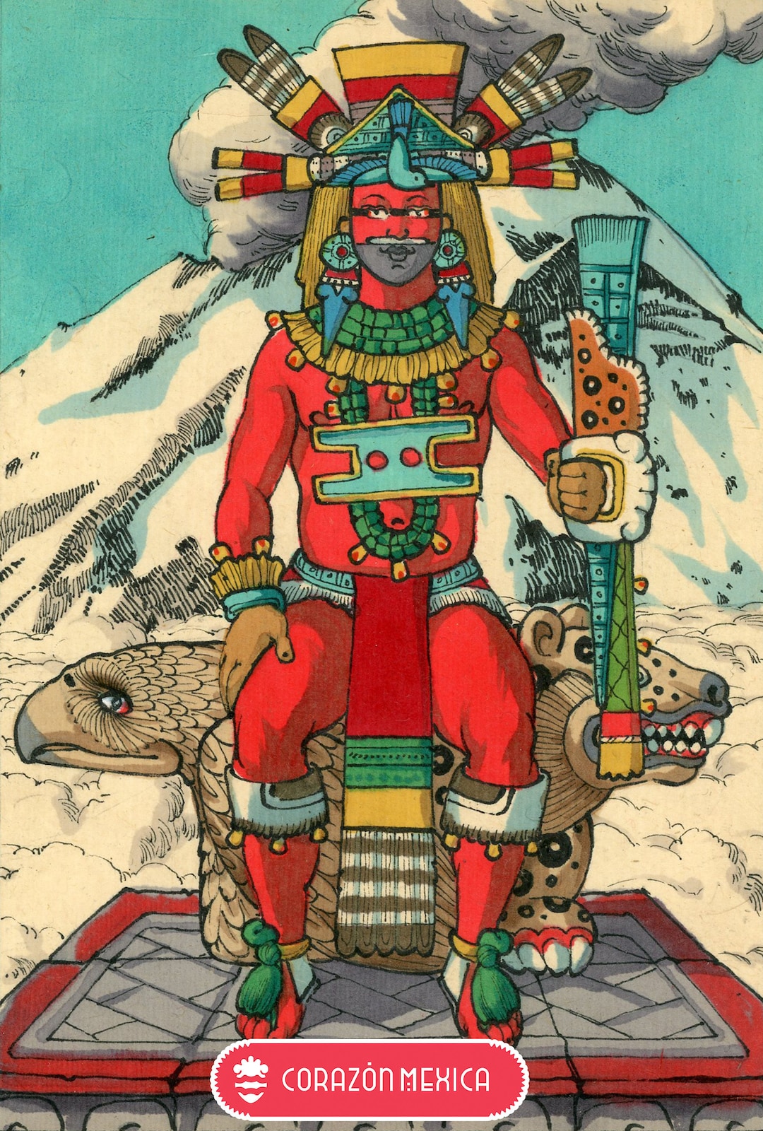 The Emperor - Hueytlatoani. Tarot, Mexica, Aztec, Native American ...