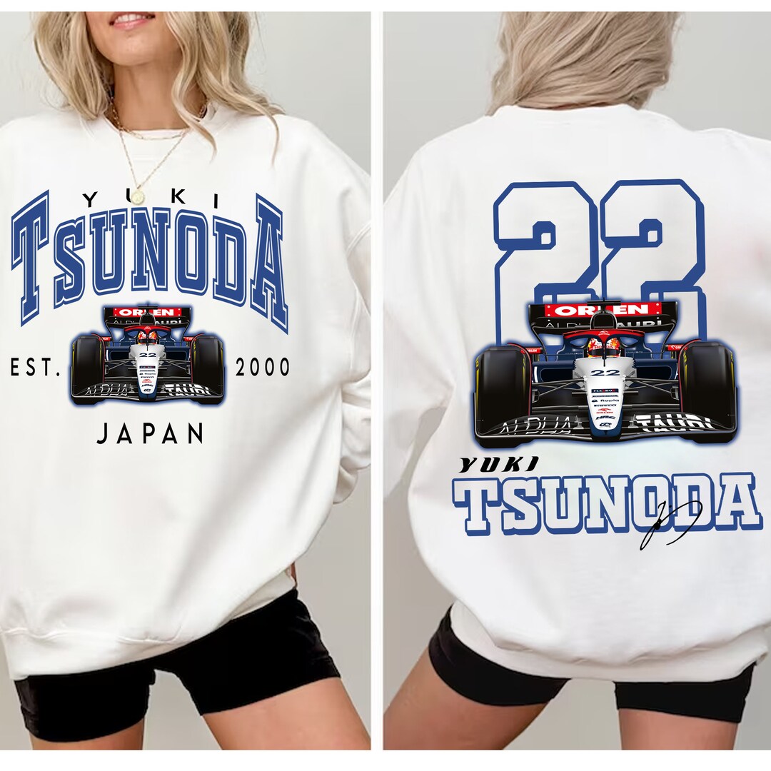 Double Side Yuki Tsunoda Formula 1 Sweatshirt, Formula One Sweatshirt ...