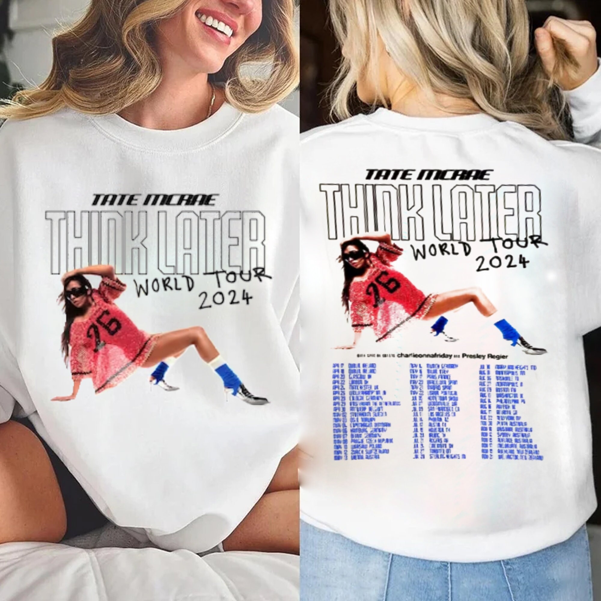 Tate McRae The Think Later World Tour 2024 Tour Sweatshirt sold by ...