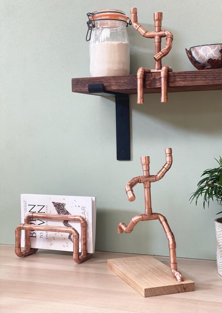 Handmade Copper Man Ornament Waving Copper Man Copper | Etsy UK