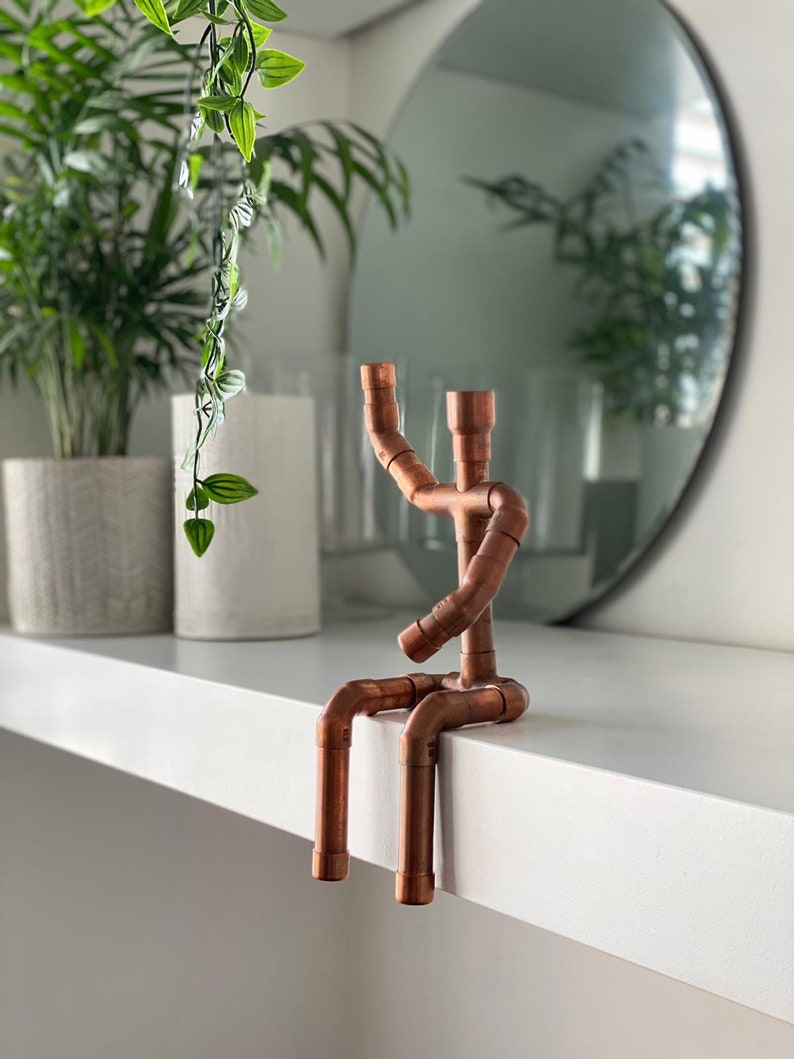 Handmade Copper Man Ornament Waving Copper Man Copper - Etsy