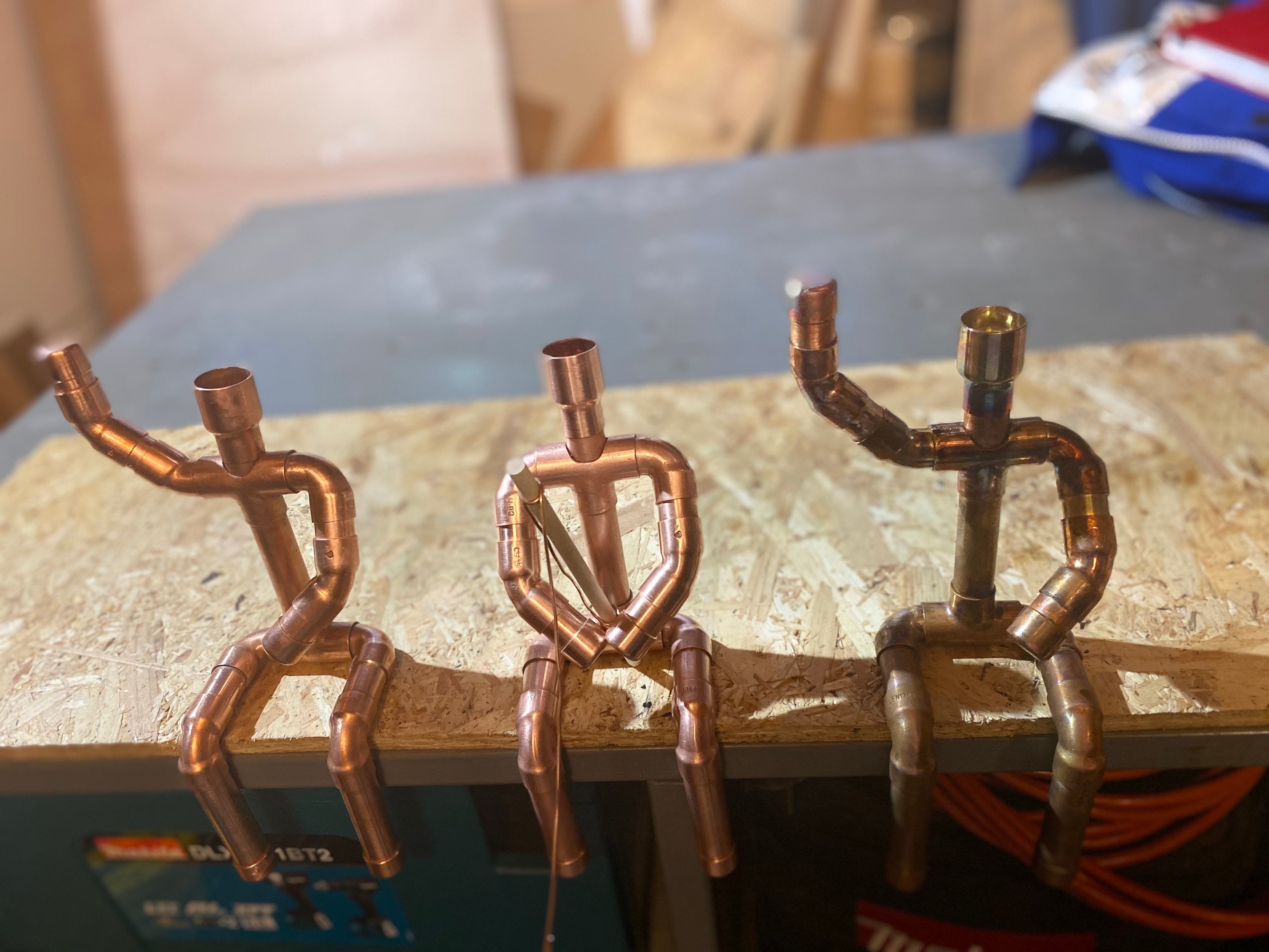 Handmade Copper Man Ornament Waving Copper Man Copper | Etsy UK