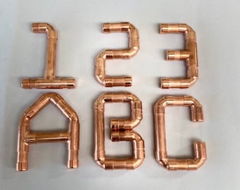 Copper Pipe Letters | Etsy UK
