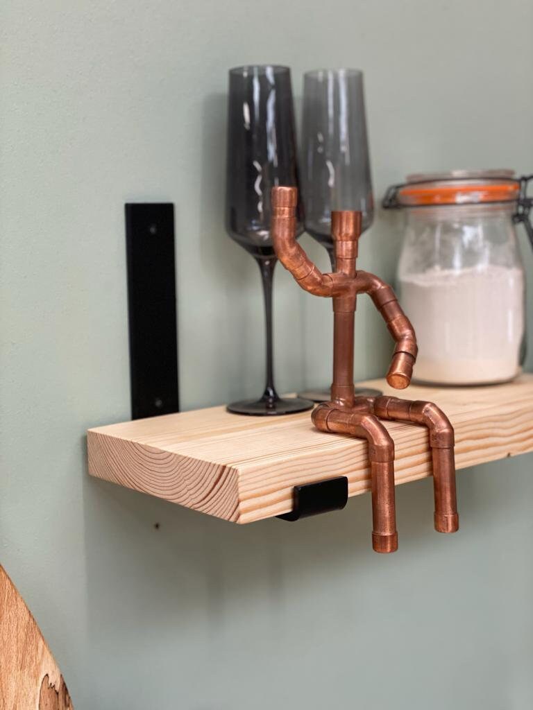 Handmade Copper Man Ornament Waving Copper Man Copper | Etsy