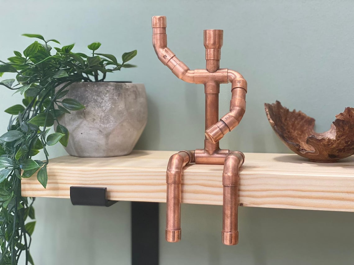 Handmade Copper Man Ornament Waving Copper Man Copper | Etsy UK