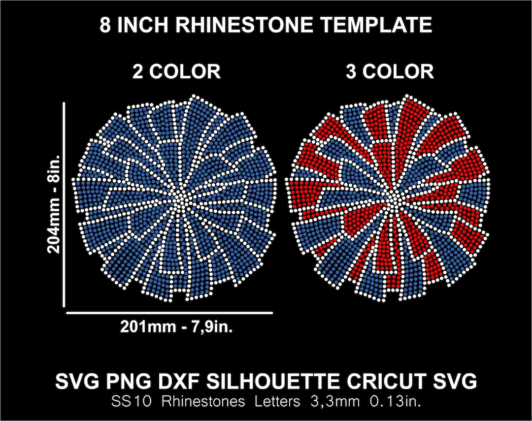 Rhinestone Pompom Cheerleader Templates Silhouette Cricut Svg Dxf Png ...