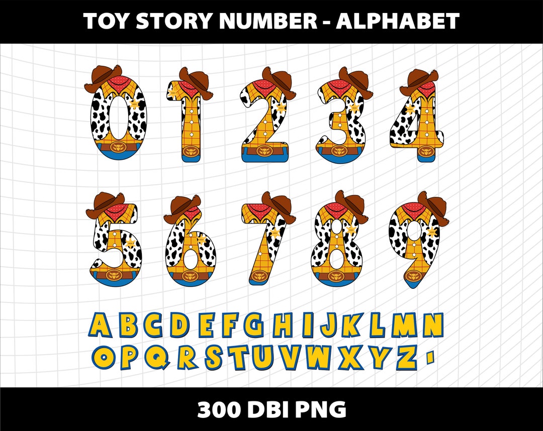 Birthday Toy Story Woody Custom Name Alphabet Number Font Toy - Etsy