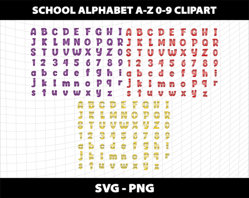 Back to School Teacher Doodle Letters Alphabet Cliparts Svg Numbers 11 ...