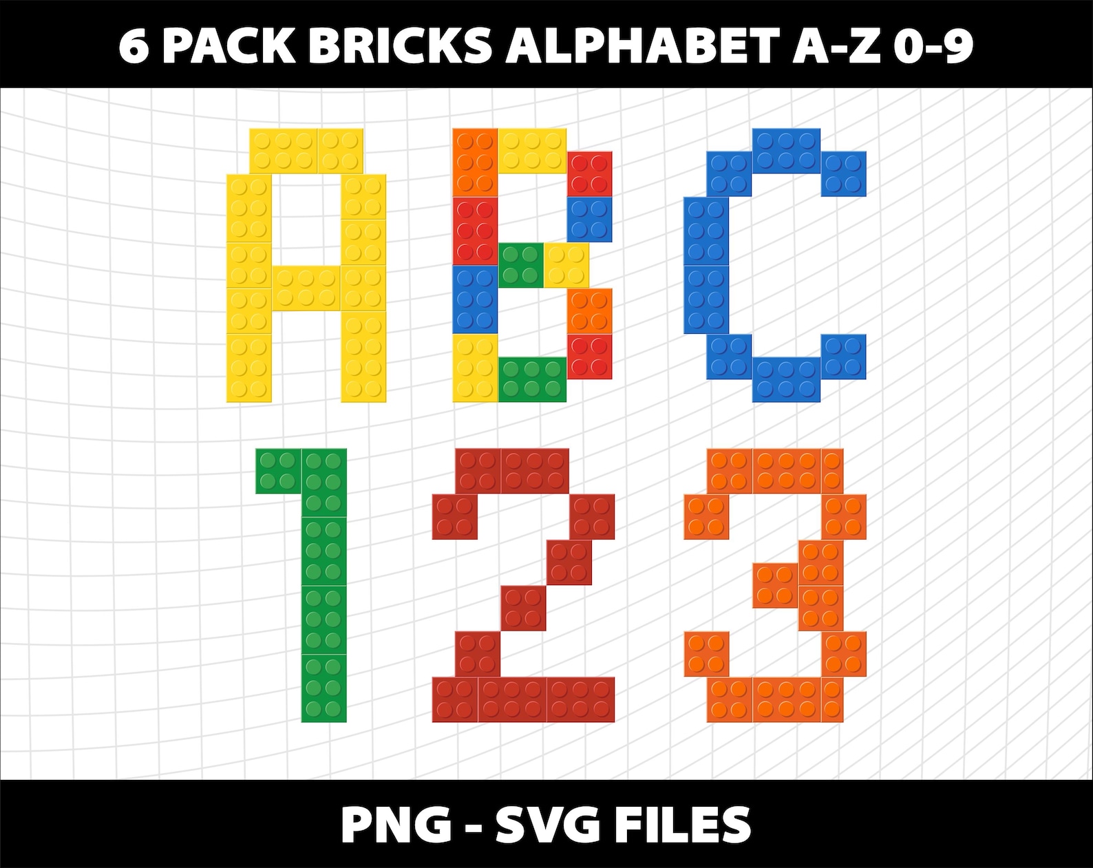 Bricks Alphabet Svg Png Toy Block Alphabet Letters Font Birthday Party ...