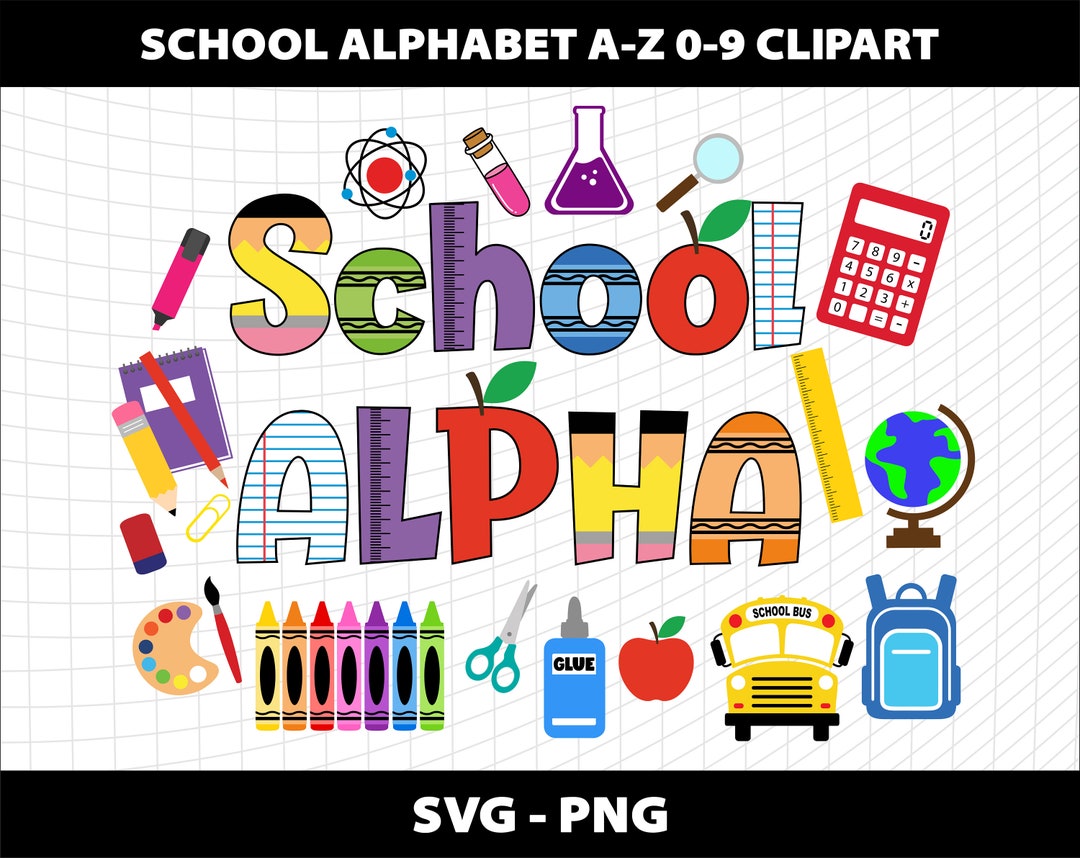 Back to School Teacher Doodle Letters Alphabet Cliparts Svg Numbers 11 ...