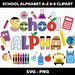 Crayons School Alphabet Clipart Letters 300dpi Transparent Png. 5 ...