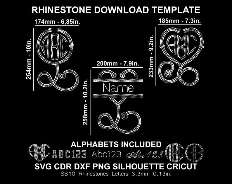 Rhinestone Stethoscope Split Monogram Font Letters Alphabet Nurse ...