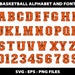 Sports Font Svg Alphabet Letters Sports Bundle Font Svg Basketball ...