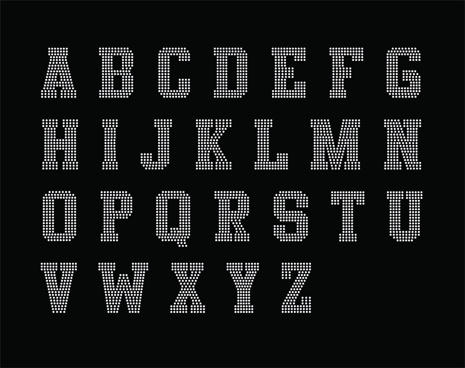 Rhinestone Letters King Queen Font Alphabet Silhouette Cricut - Etsy