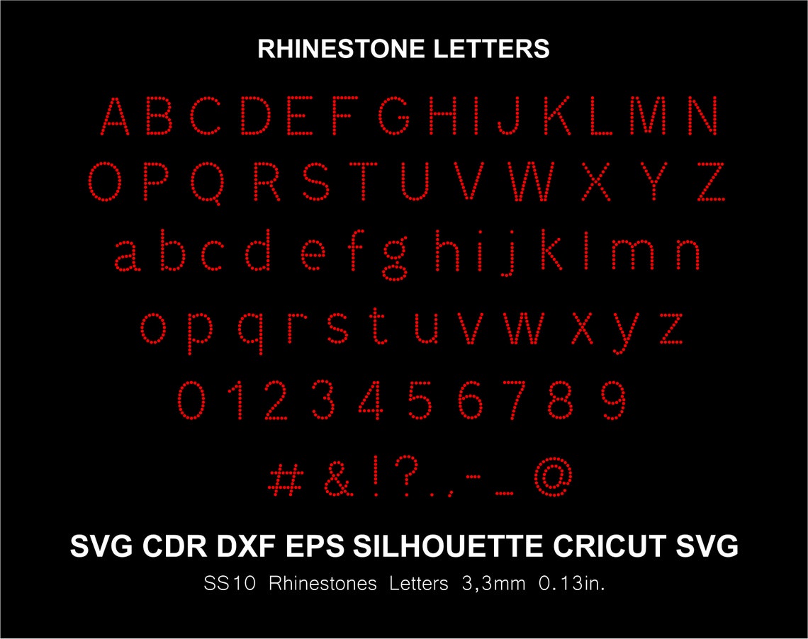 Rhinestone Letters 2 Color Font Alphabet Rhinestone Font Silhouette ...