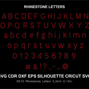 Rhinestone Letters 2 Color Font Alphabet Rhinestone Font Silhouette ...