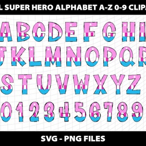 Girl Super Hero Svg Alphabet Doodle Letters Cliparts Super Girl Font ...