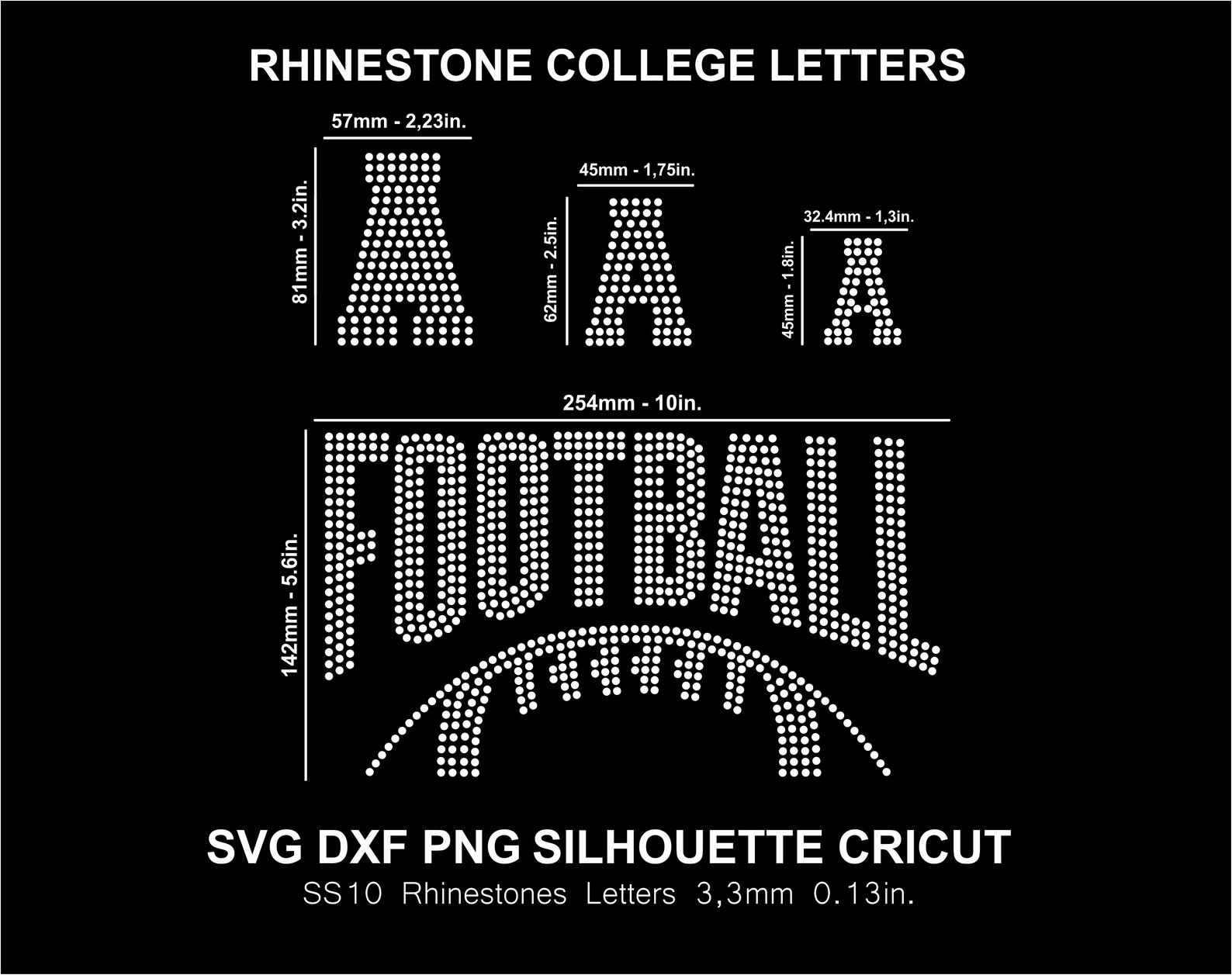 Rhinestone Football Team Font Letters Alphabet College Sports Font ...