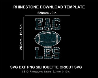 Rhinestone Football Team Font Letters Alphabet College Sports Font ...