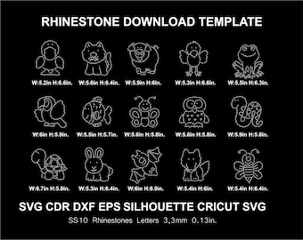 Rhinestone Clipart - OWL 001 - Rhinestone Template Cut File Digital ...