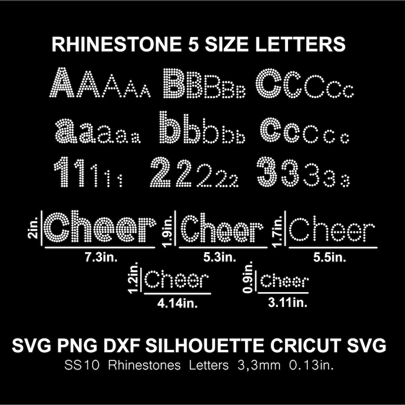 Letters Rhinestone 1/2 - Etsy