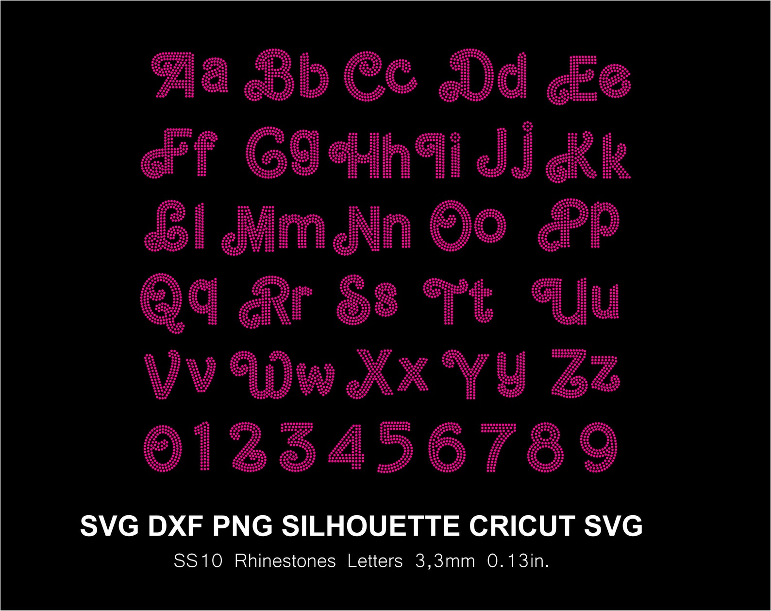 Rhinestone Dolly Font Letters Alphabet Font Silhouette Cricut Svg Dolly ...