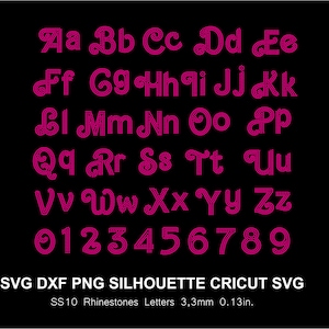Rhinestone Dolly Font Cliparts Letters Alphabet Silhouette Cricut Svg ...