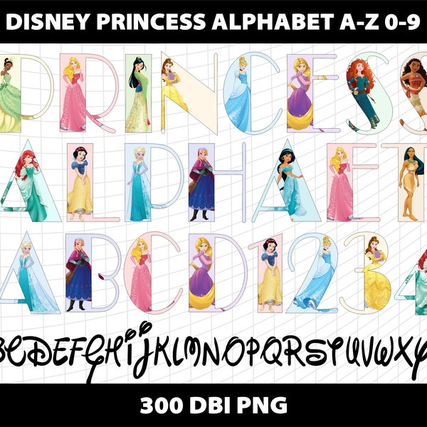 Princess Letters Svg - Etsy