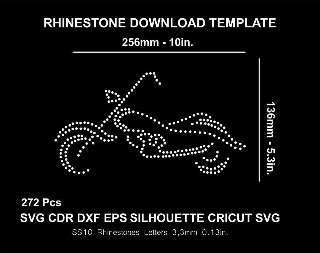 Rhinestone Motorcycle Silhouette Cricut Cameo Cut Svg Rhinestone ...