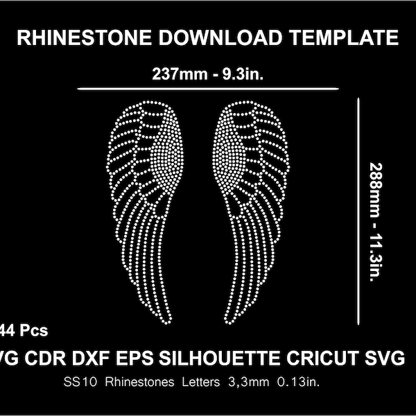 Rhinestone Wings - Etsy