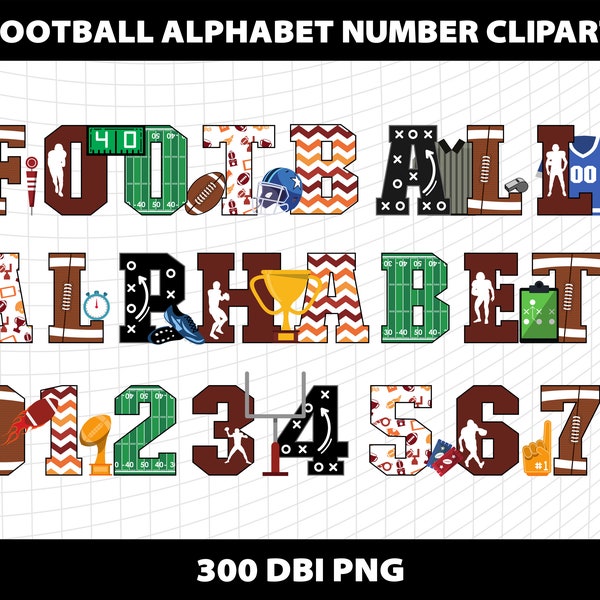 Football Letters - Etsy