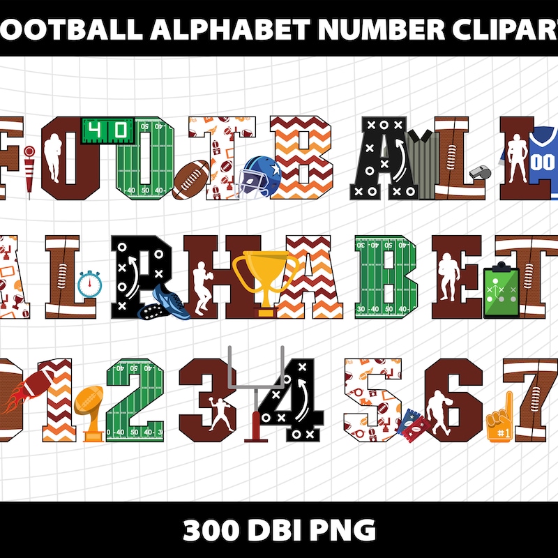 Football Letters - Etsy
