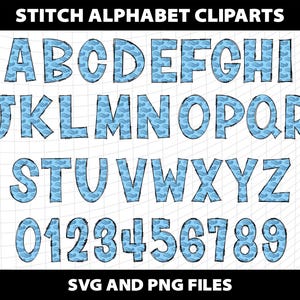 Lilo and Stitch Svg Png Cliparts Doodle Letters Alphabet Font Bundle ...