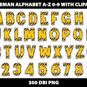 Fire Fighter Fireman Rescue Man Doodle Letters Alphabet Cliparts Png ...