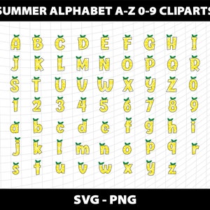 Summer Doodle Letters Alphabet Cliparts Beach Icecream Watermelon ...