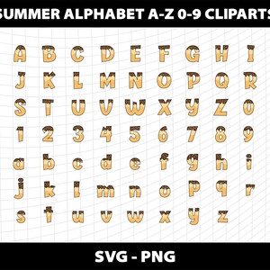 Summer Doodle Letters Alphabet Cliparts Beach Icecream Watermelon ...