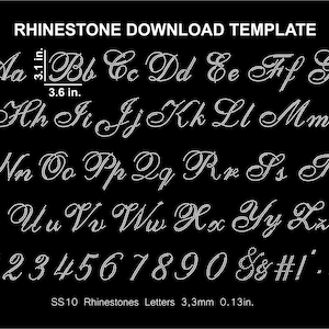 Rhinestone Font Letters Alphabet Cursive Handwrite Wedding Font ...