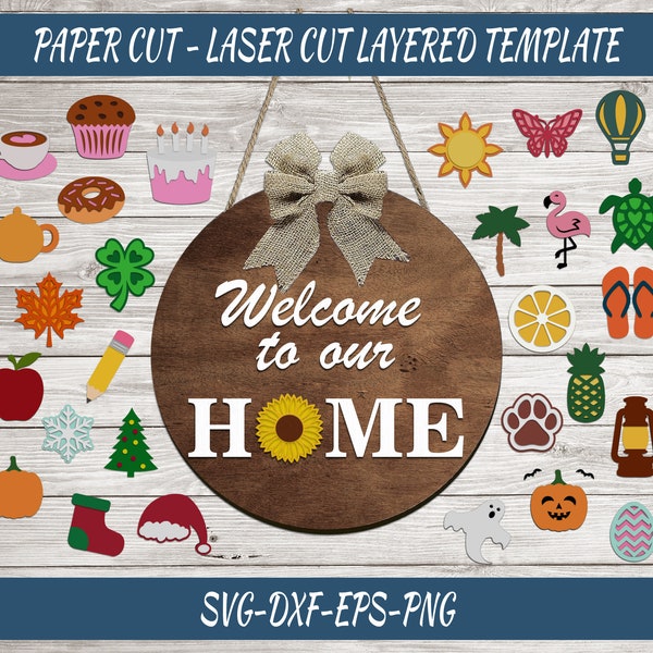 Interchangeable Welcome Sign Digital Svg - Etsy