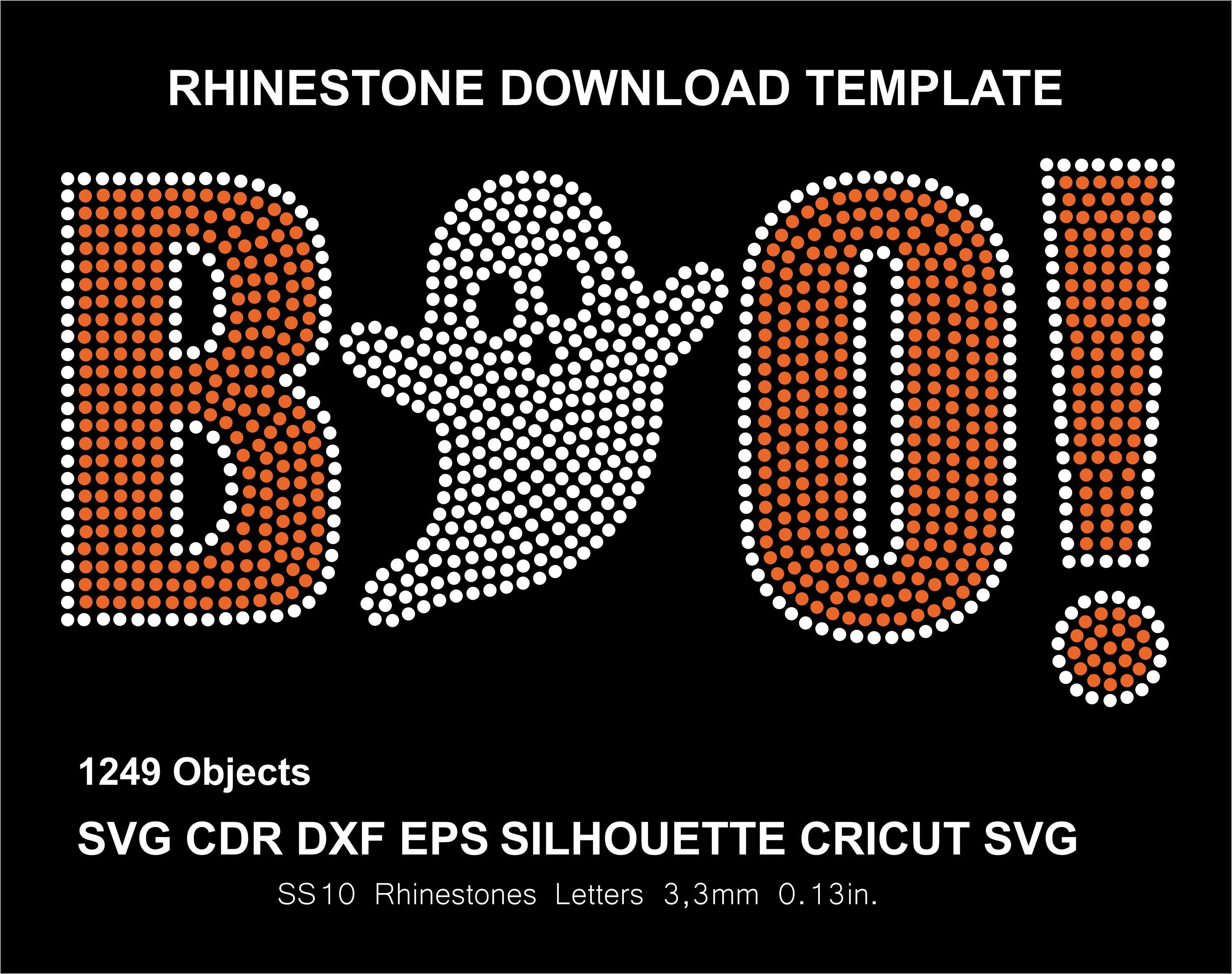 Rhinestone Halloween Boo Ghost Silhouette Cameo Cricut Svg Dxf Cutting ...