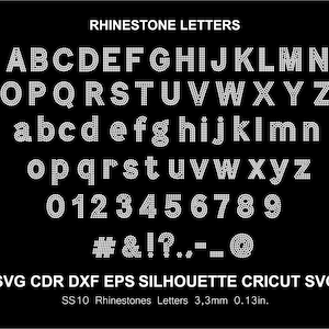 Rhinestone Letters 2 Color Font Alphabet Rhinestone Font Silhouette ...