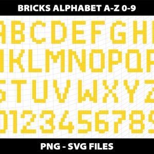 Bricks Alphabet Svg Png Toy Block Alphabet Letters Font Birthday Party ...