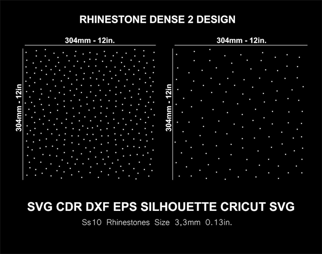 Dense Rhinestone 2 Random Design Pattern Silhouette Cricut Svg Cdr Dxf ...