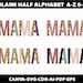 Half Letters Alphabet Font Blank Transparent Canva Frame Template Half ...