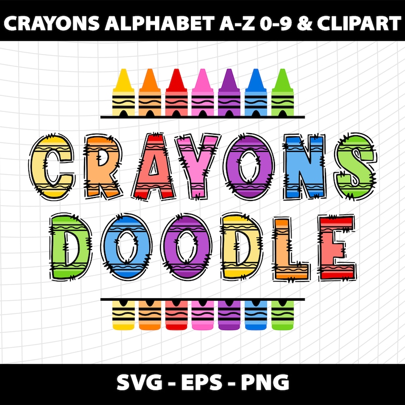 Crayon Font - Etsy