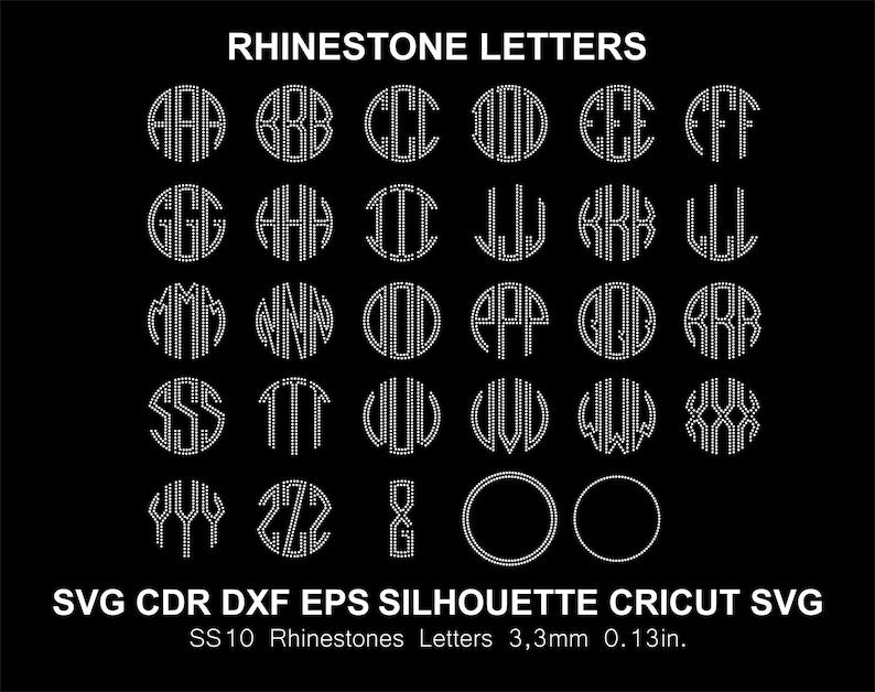 Rhinestone Football Split Monogram Team Name Font Letters Alphabet ...