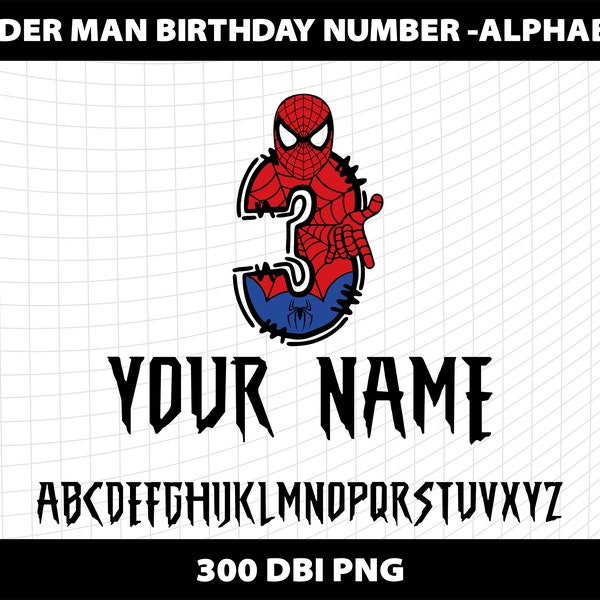 Spiderman 3rd Birthday Svg - Etsy