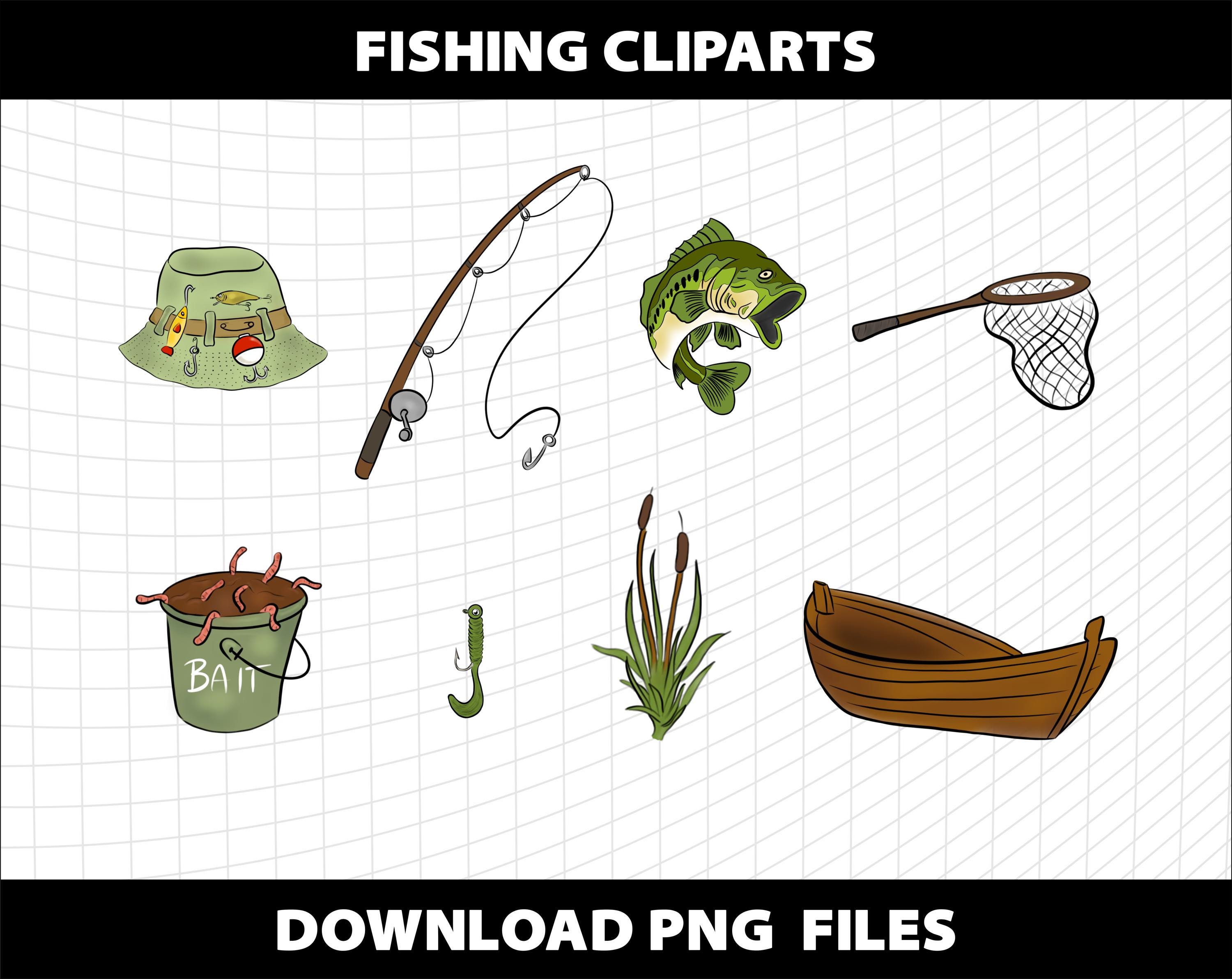 Fishing Alphabet Letters Clipart Png Doodle Font Bundle Sublimation ...