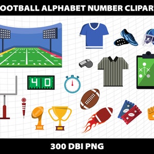 Football Letters Alphabet Number Cliparts Font Sublimation Varsity ...